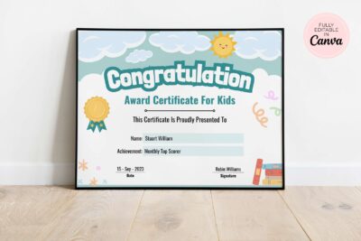 Printable Award Certificate For Kids | SnapyBiz